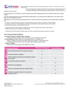 20/20 Imaging Technical Support Agreement | Konica Minolta Healthcare ...