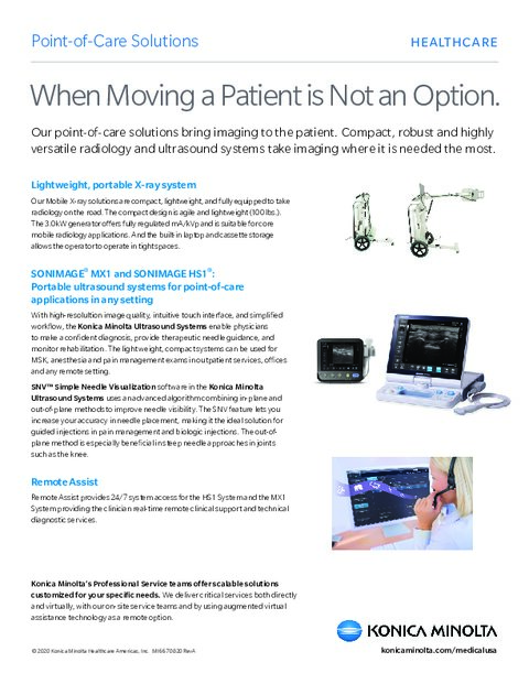 SNV – Simple Needle Visualization | Konica Minolta Healthcare Americas ...