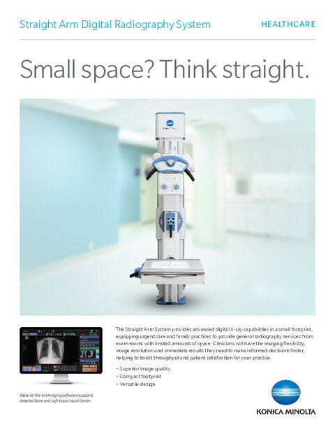 Straight Arm Digital Radiography System | Konica Minolta Healthcare ...