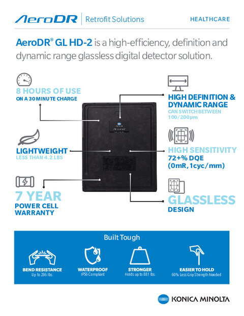 AeroDR Glassless Flat Panel Detectors | Konica Minolta Healthcare Americas, Inc.