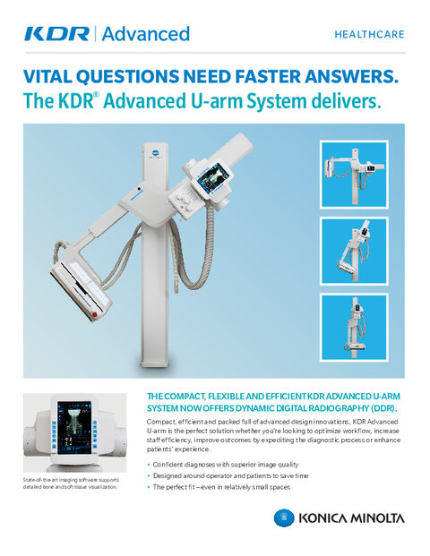 KDR DDR Advanced U-Arm System | Konica Minolta Healthcare Americas, Inc.