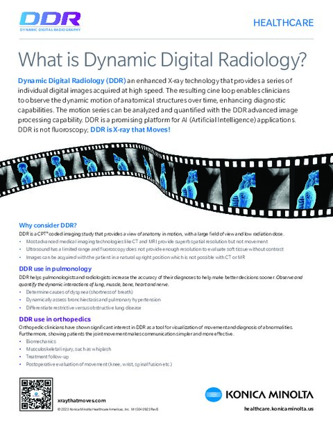 Dynamic Digital Radiography | Konica Minolta Healthcare Americas, Inc.