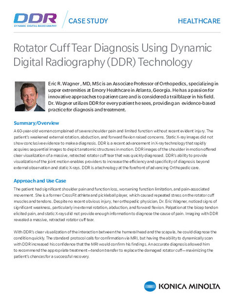 Dynamic Digital Radiography | Konica Minolta Healthcare Americas, Inc.