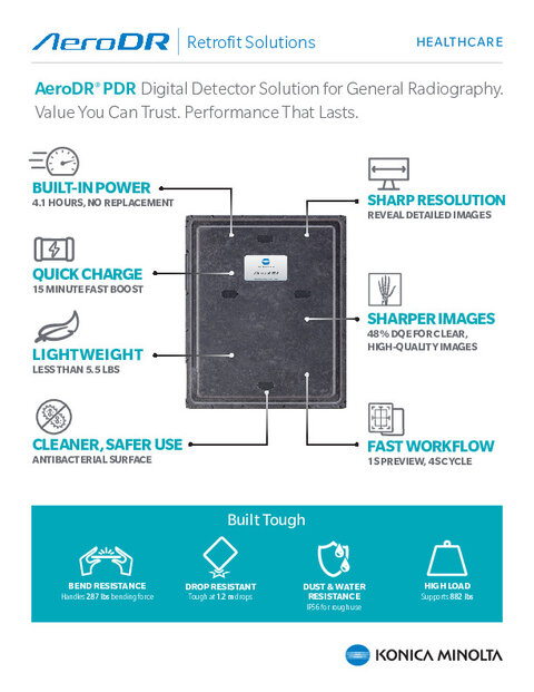 AeroDR Glassless Flat Panel Detectors | Konica Minolta Healthcare ...